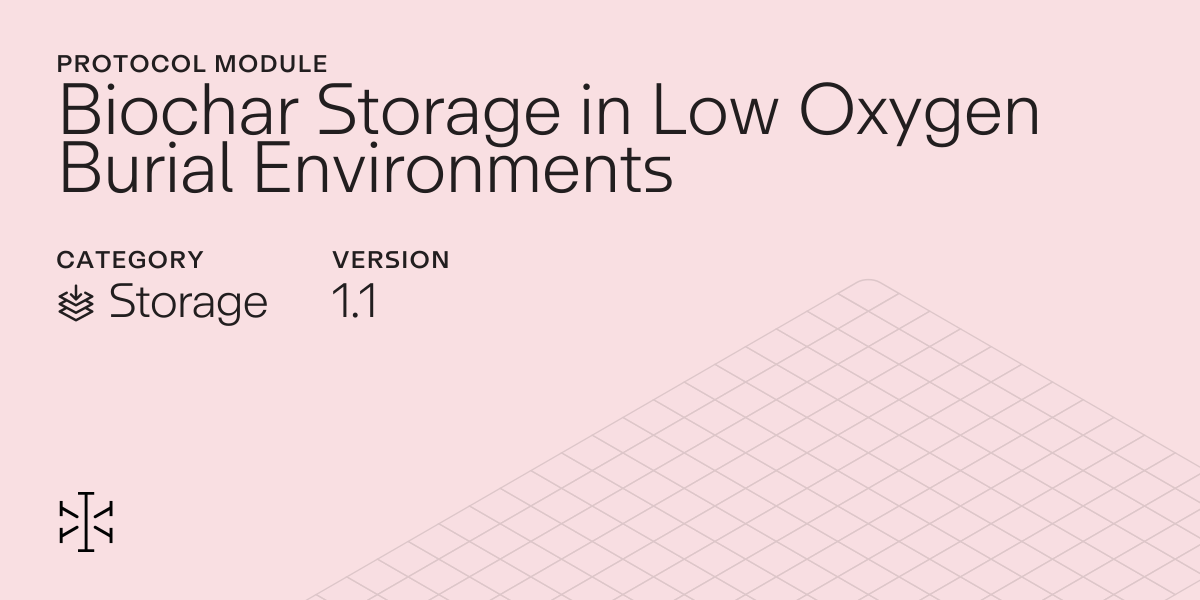 Biochar Storage in Low Oxygen Burial Environments — Isometric