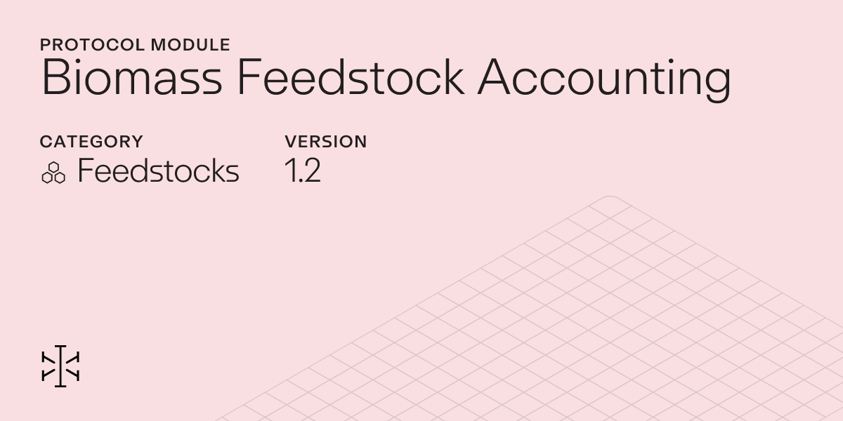 Biomass Feedstock Accounting v1.2 — Isometric