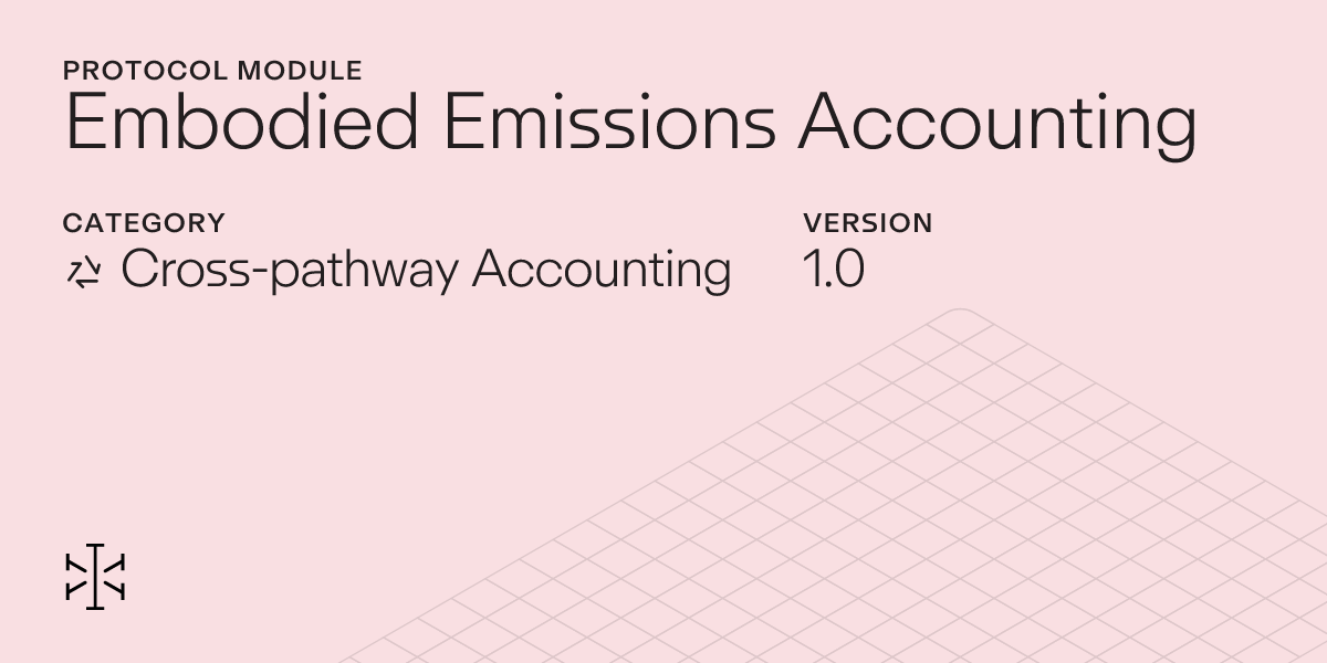 Embodied Emissions Accounting v1.0 — Isometric